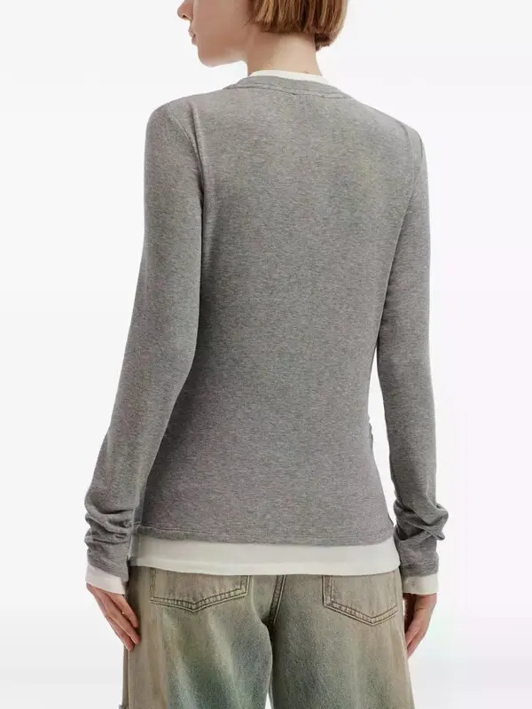 TOUT A COUP Layered-effect Ruched T-shirt