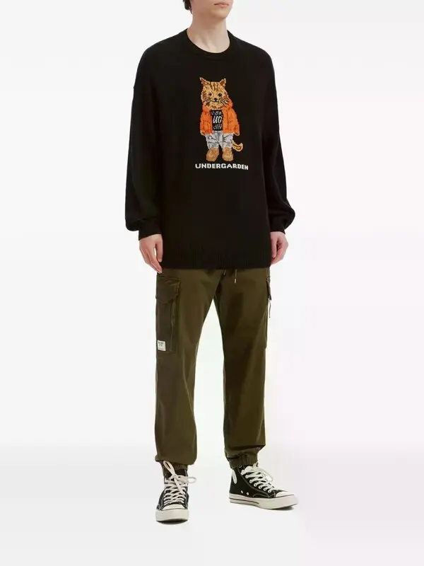 FINGERCROXX Drawstring-waist Cargo Pants