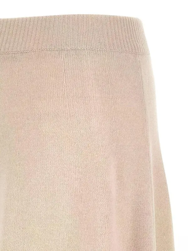Agnona Knitted Flared Cashmere Midi Skirt