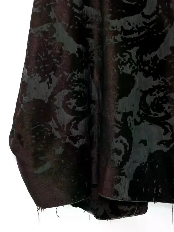 MARC LE BIHAN Damask-pattern Raw-edge Midi Skirt
