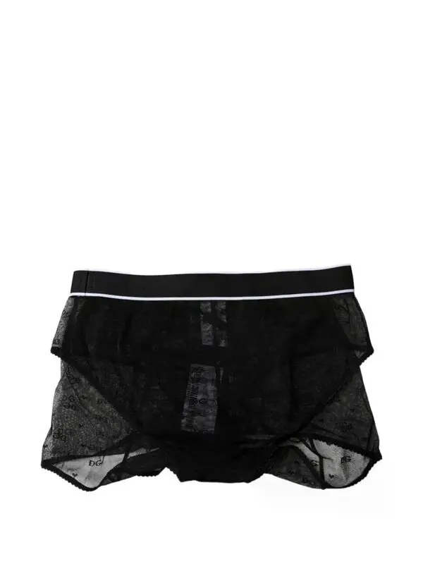 Dolce & Gabbana Lace-trimmed Mesh Briefs