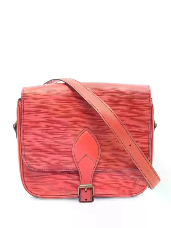 LOUIS VUITTON 1991 Cartesier Epi Shoulder Bag - Red
