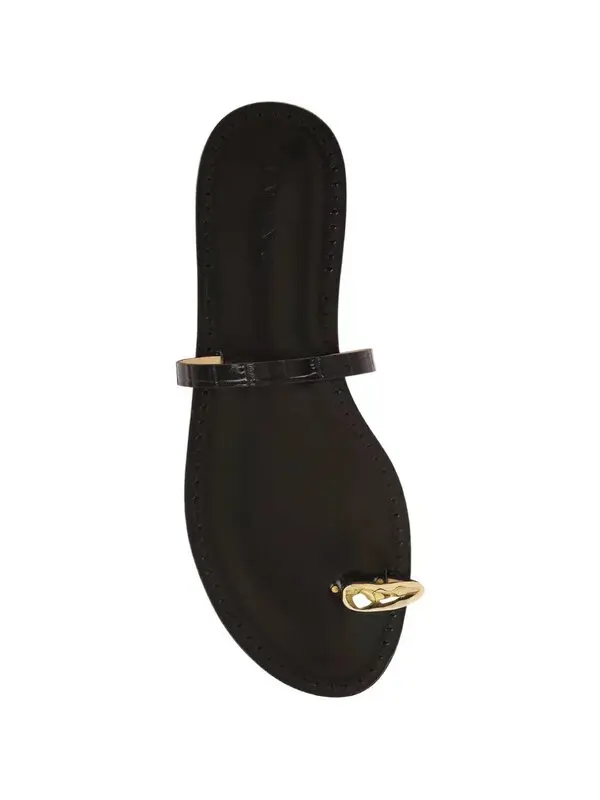 AMANU Kibera Croc-embossed Sandals