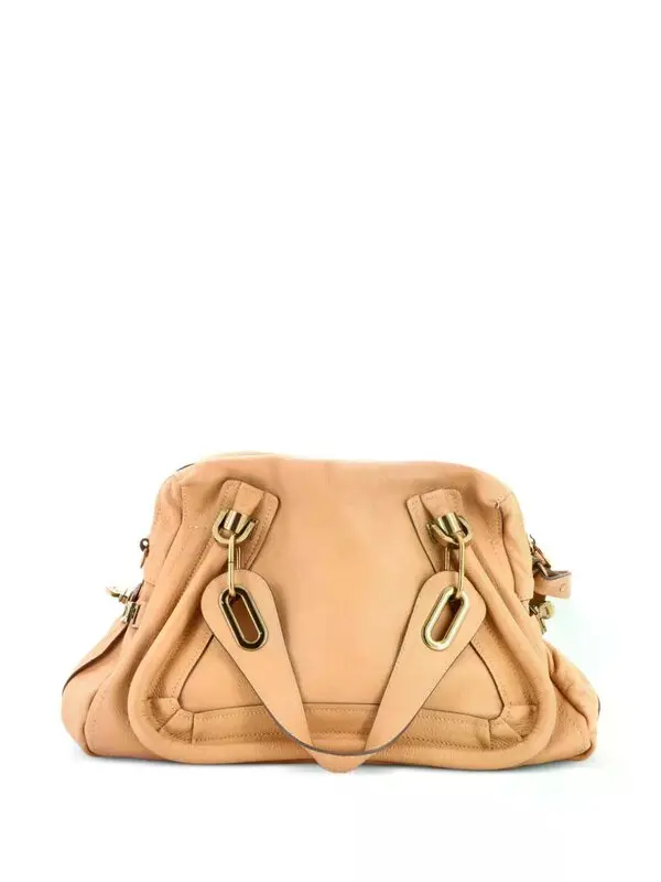 Chloé Paraty Top Handle Bag Leather Medium Satchel - Neutrals