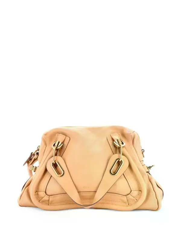 Chloé Paraty Top Handle Bag Leather Medium Satchel - Neutrals