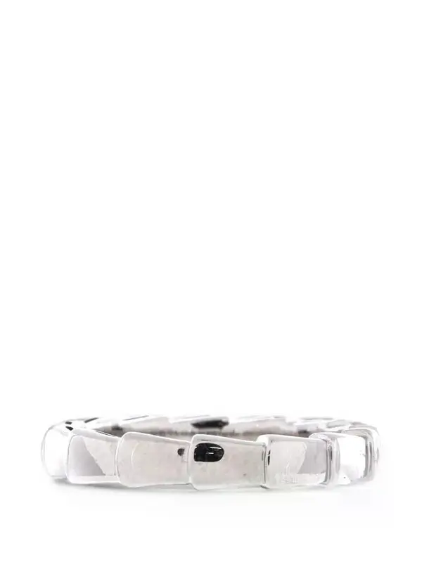 BVLGARI Serpenti Viper Wedding Band 18k White Gold Ring