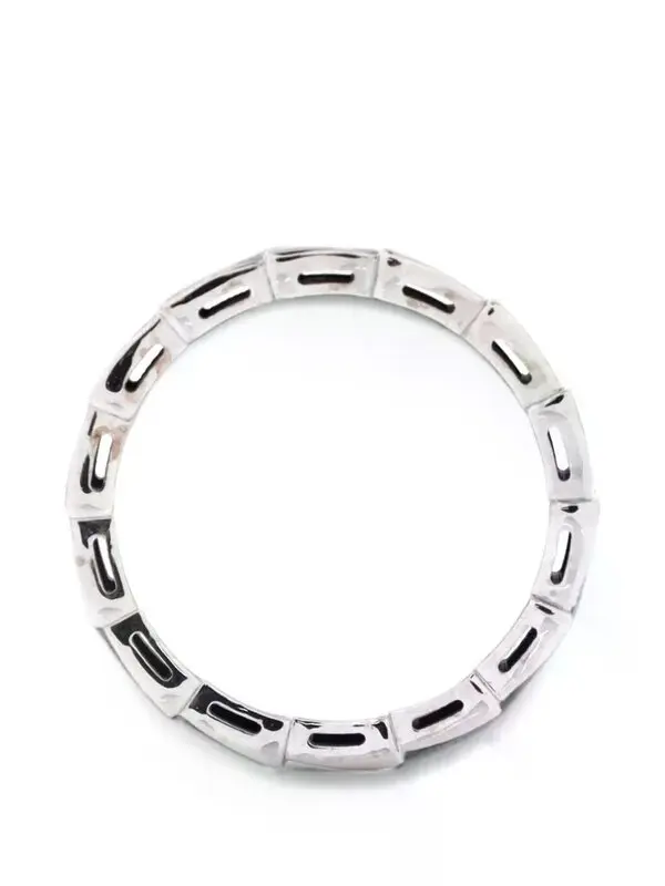 BVLGARI Serpenti Viper Wedding Band 18k White Gold Ring
