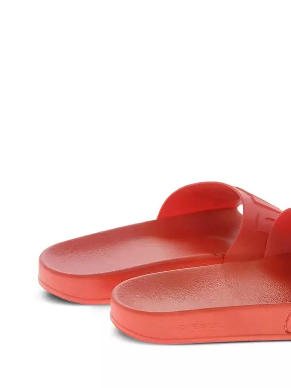 DIESEL® Sa-mayemi Embossed-logo Slides - Red