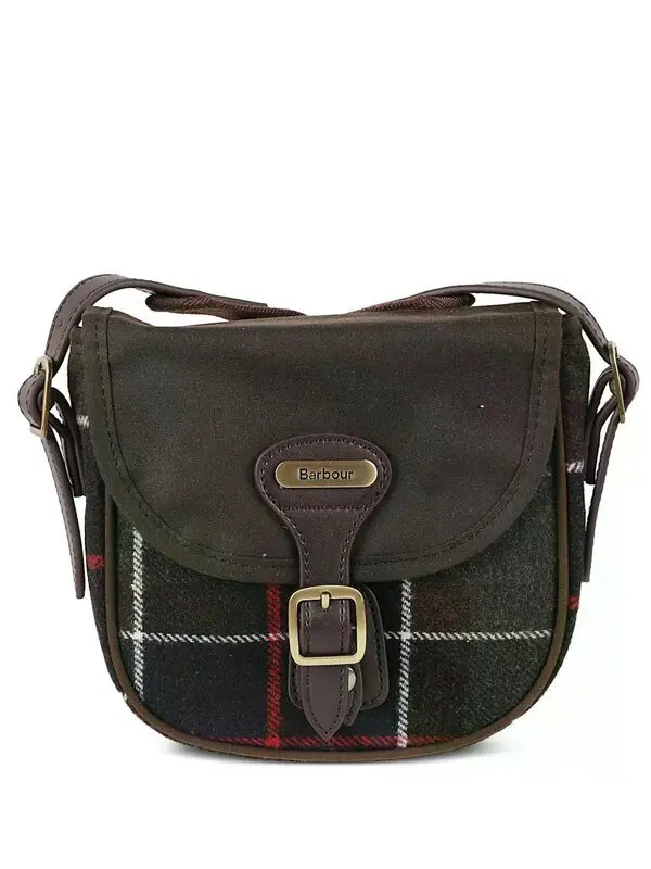Barbour Tartan Buckle-fastening Shoulder Bag - Green