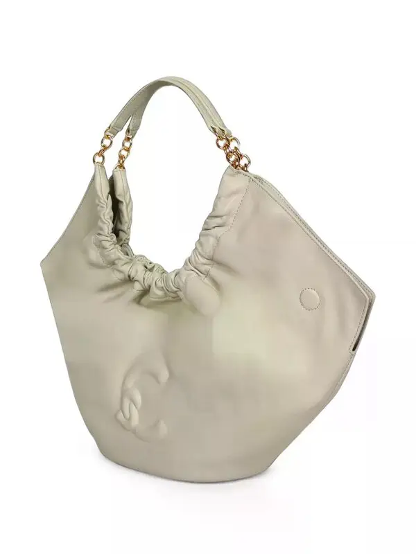 COCCINELLE Ruched Leather Tote Bag