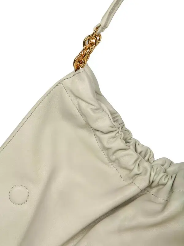 COCCINELLE Ruched Leather Tote Bag