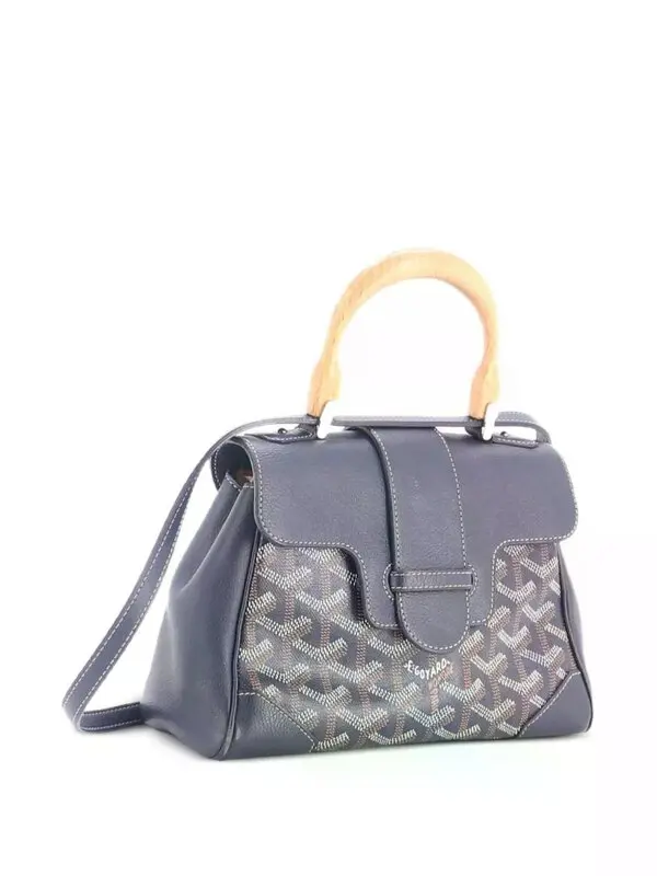 Goyard Saigon Top Handle Bag Coated Canvas With Leather Mini Shoulder Bag