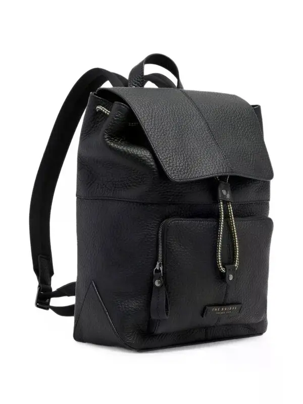 THE BRIDGE Pebbled Leather Flap Backpack
