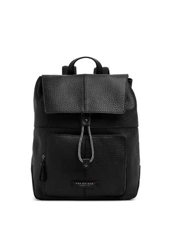 THE BRIDGE Pebbled Leather Flap Backpack