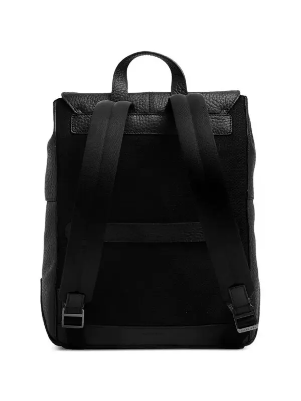 THE BRIDGE Pebbled Leather Flap Backpack