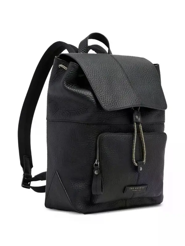 THE BRIDGE Pebbled Leather Flap Backpack