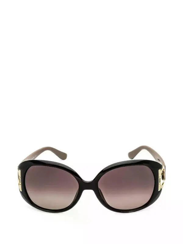 FERRAGAMO Gancini Oval-frame Sunglasses - Brown