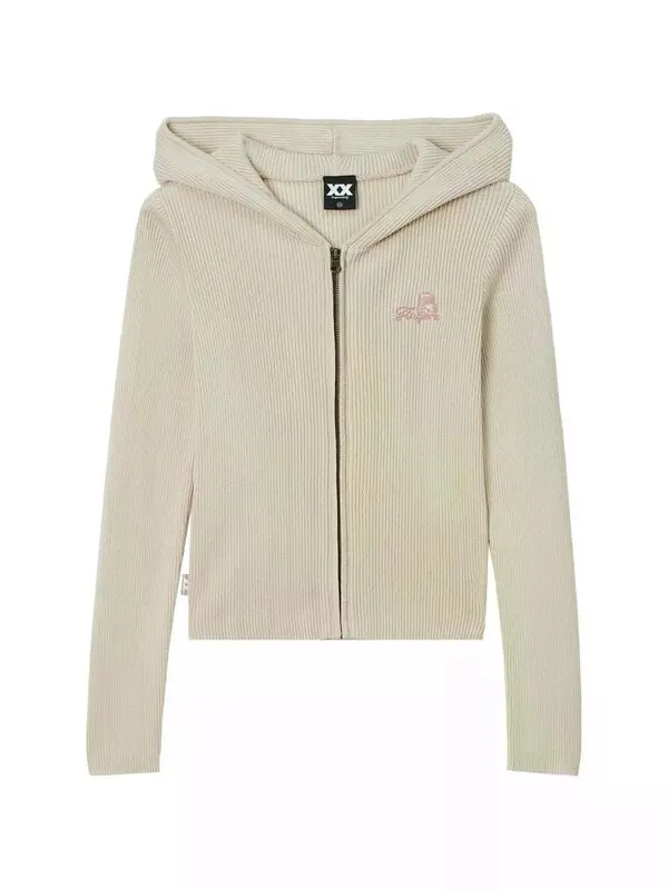 FINGERCROXX Logo-embroidered Zip-up Hoodie