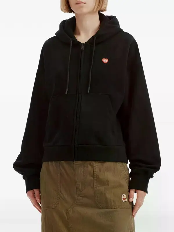 CHOCOOLATE Heart-patch Zip-up Hoodie