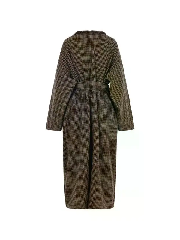 DANIELA GREGIS Houndstooth-wool Sash-waist Coat