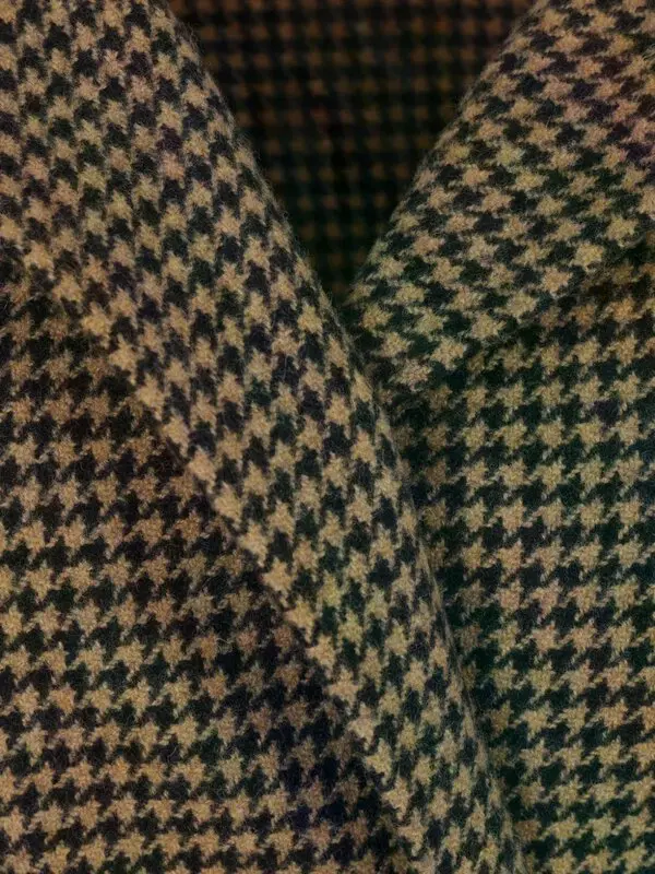 DANIELA GREGIS Houndstooth-wool Sash-waist Coat