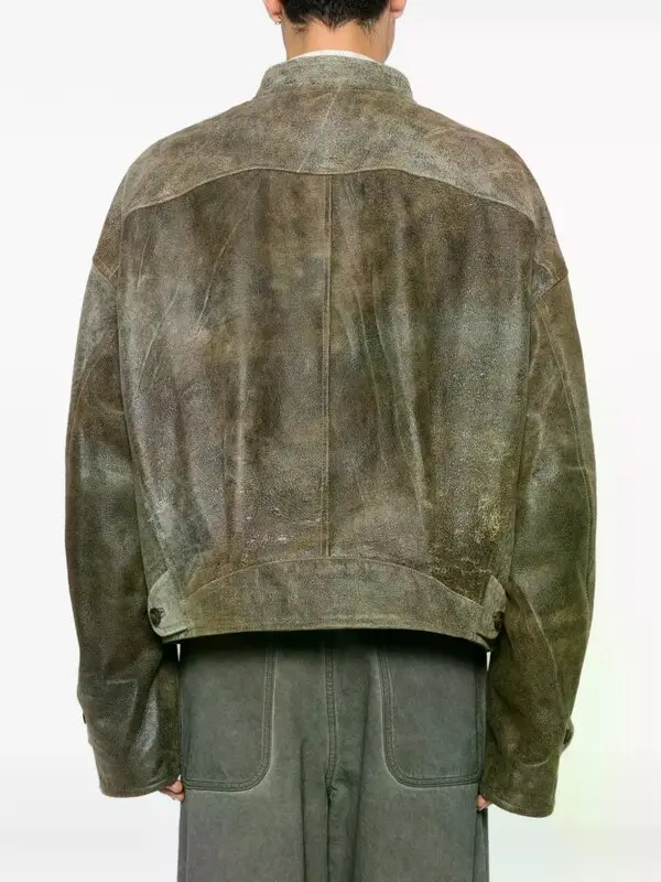 ZIGGY CHEN Faded-effect Leather Jacket