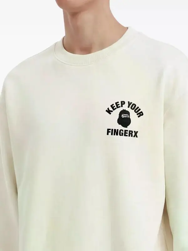 FINGERCROXX Logo-print Crew-neck Sweatshirt
