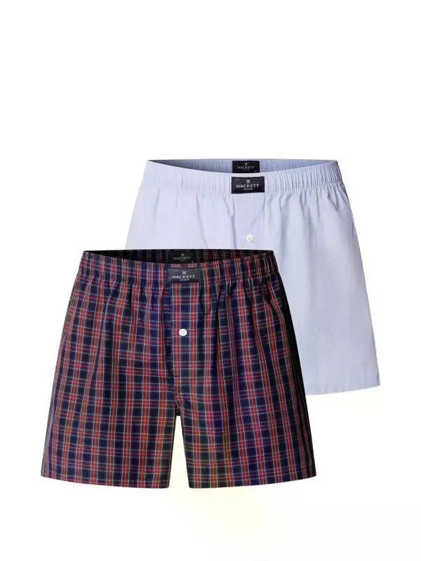 HACKETT  Cotton Boxer Shorts - Blue