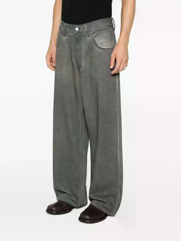 SUNFLOWER Faded-effect Buckle-detail Jeans