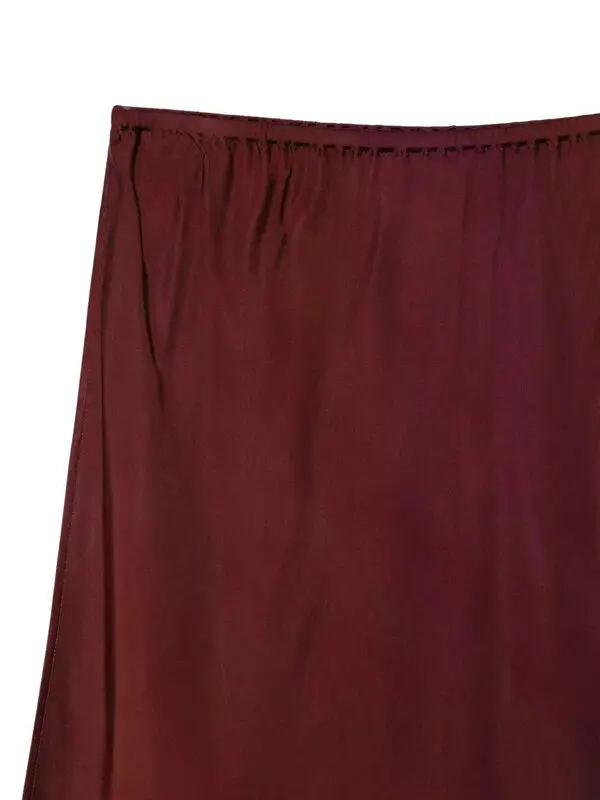 Vince Satin-finish Elasticated-waist Midi Skirt