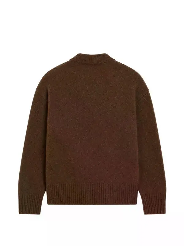 AMI Paris Alpaca Polo - Brown