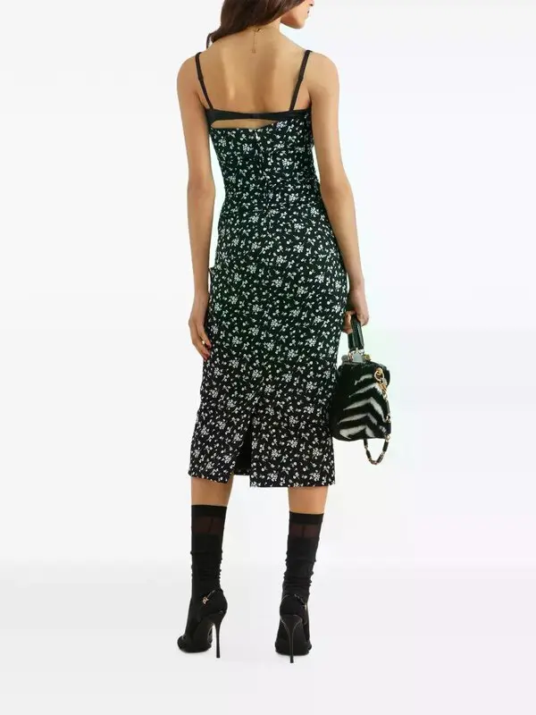 Dolce & Gabbana Floral-print Charmeuse Dress