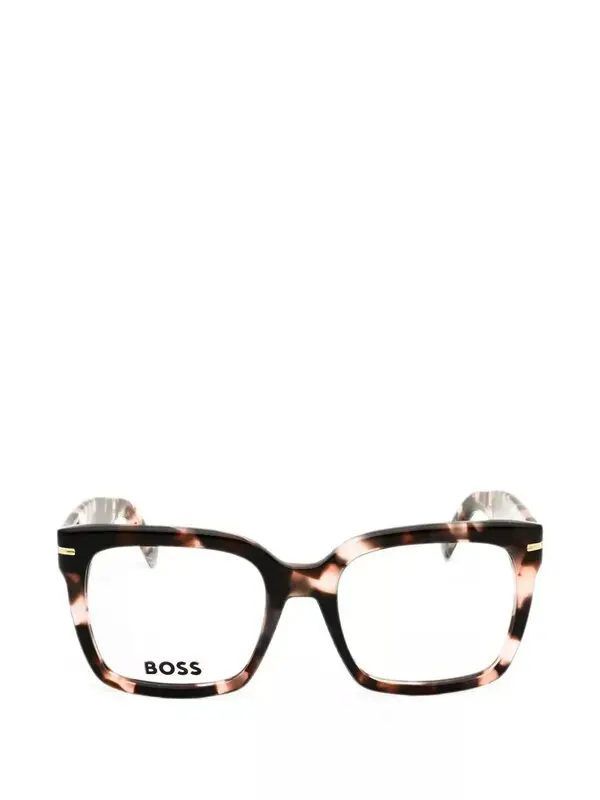 BOSS Tortoiseshell-pattern Square-frame Glasses