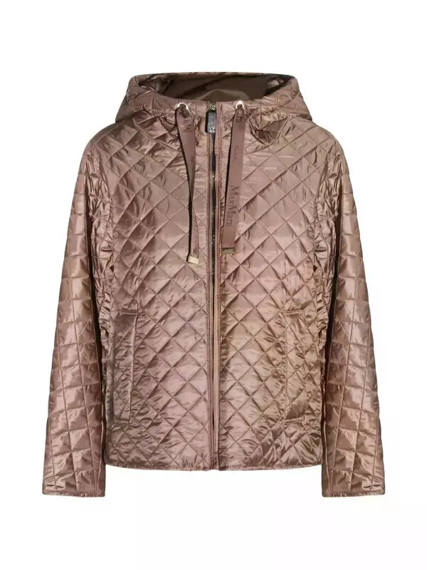 Max Mara Quilted Hooded Jacket - Brown