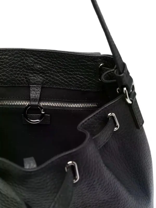 Orciani Grainy Leather Shoulder Bag