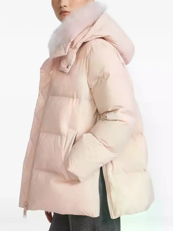YVES SALOMON Fur-trim Hooded Jacket