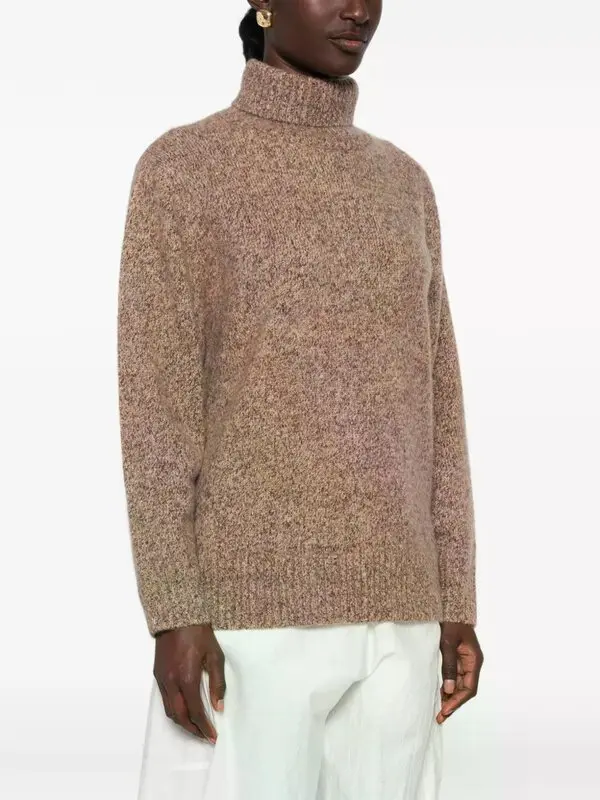 Soft Goat Marled Turtleneck Sweater