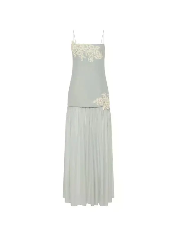 SIR. Noria Lace-trim Maxi Dress - Blue