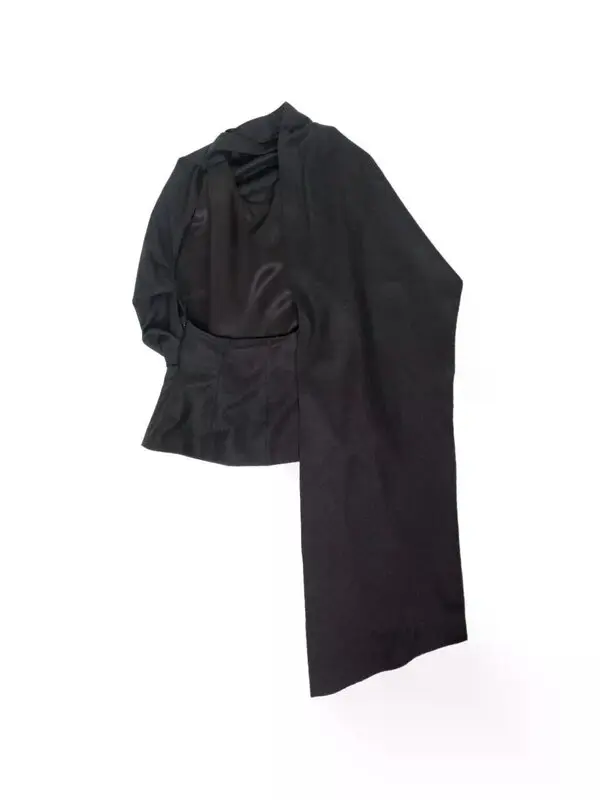 RÓHE Draped Open-back Top - Black