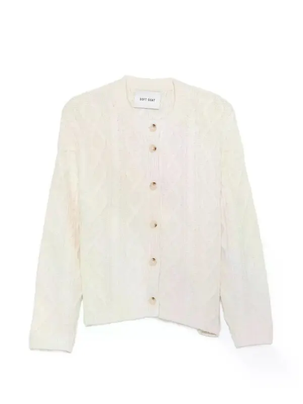 Soft Goat Cable-knit Cardigan
