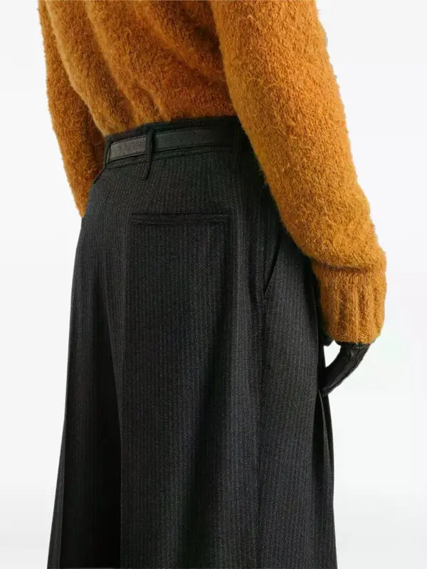 Dolce & Gabbana Mouliné Striped Flannel Trousers