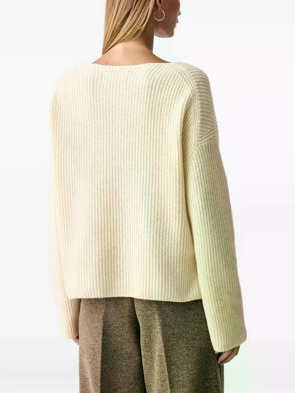 Marc O'polo Ribbed Boat-neck Sweater - Neutrals