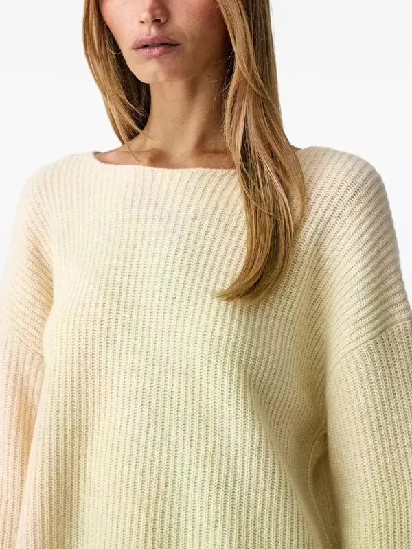 Marc O'polo Ribbed Boat-neck Sweater - Neutrals