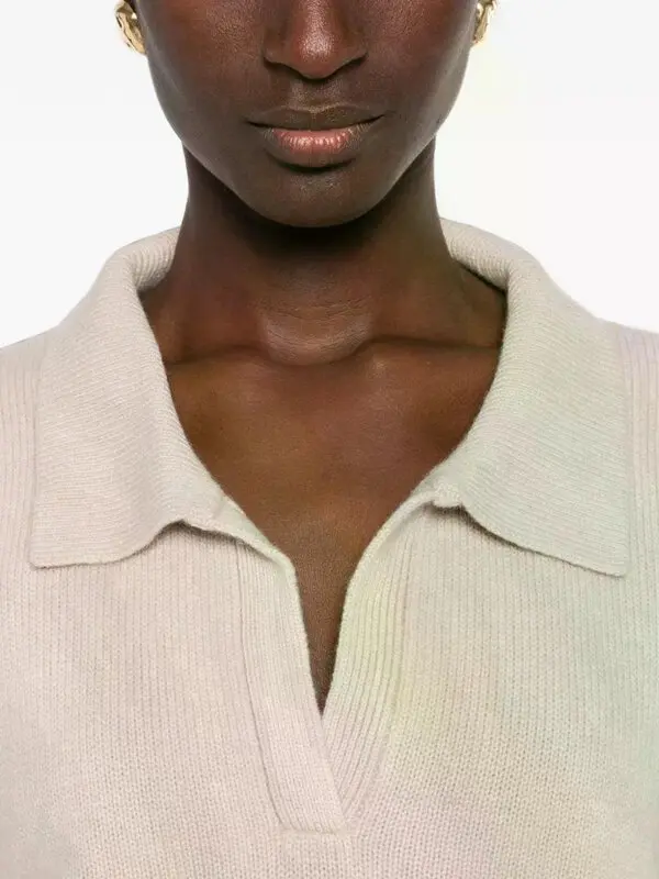 Soft Goat Relaxed-fit Polo Sweater - Neutrals