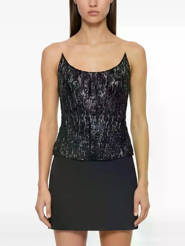 Giuseppe Di Morabito Sequin-embellished Corset Top