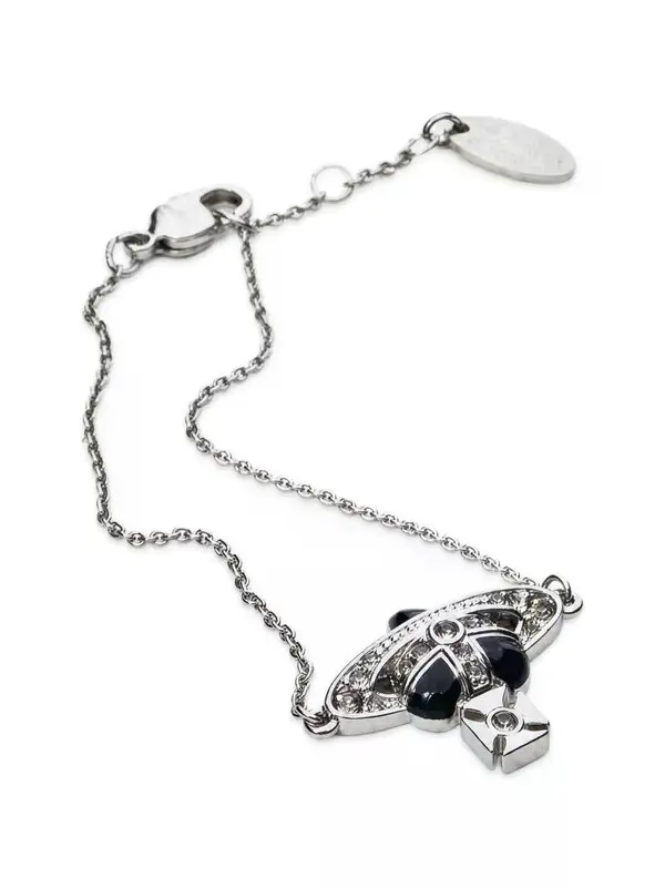 VIVIENNE WESTWOOD New Diamante Heart Crystal-embellished Bracelet - Silver