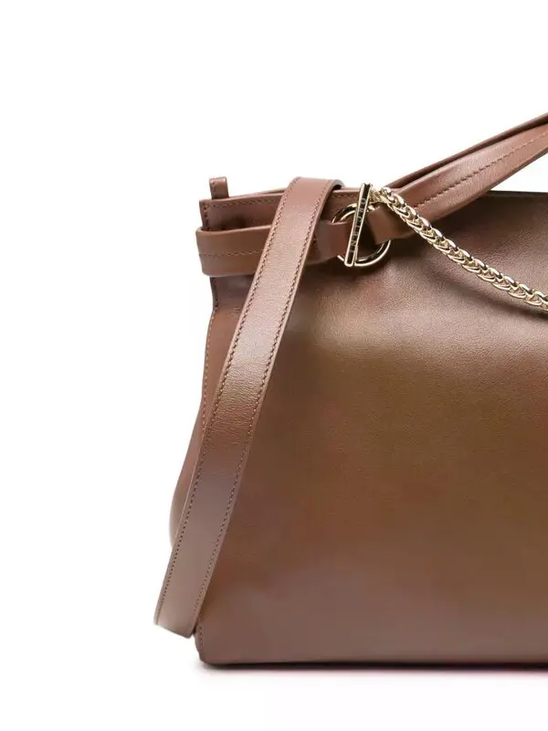 Orciani Chain-link Leather Tote Bag