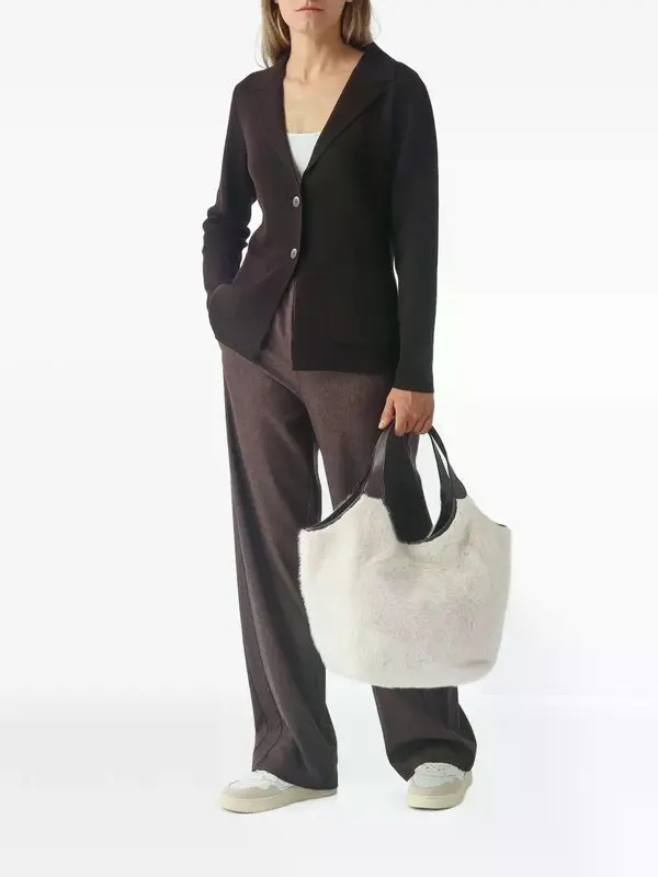 GRAN SASSO Leather-trim Tote Bag