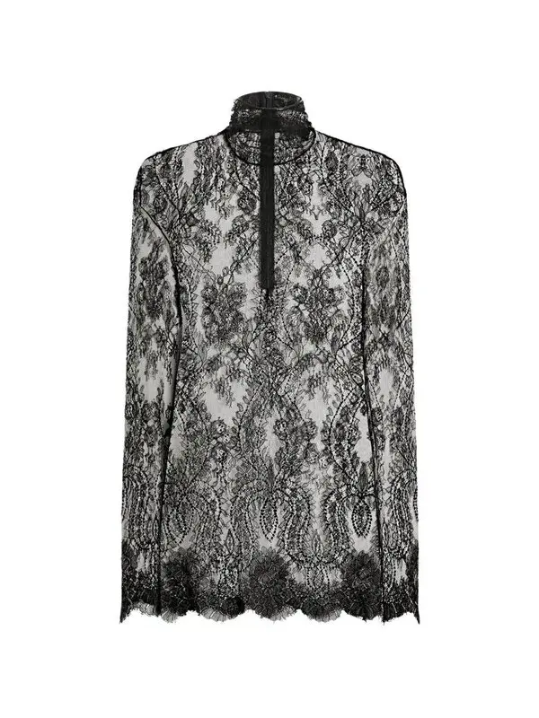 Dolce & Gabbana Chantilly Lace Top - Black