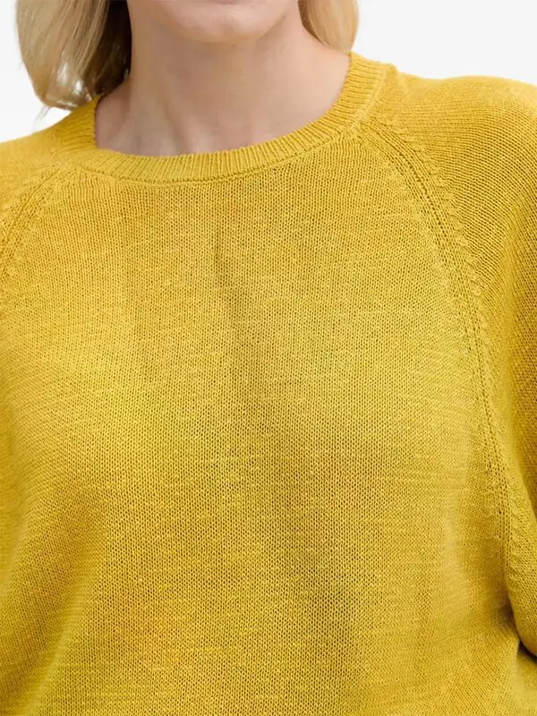BENETTON Raglan-sleeve Ribbed-trim Sweater - Yellow